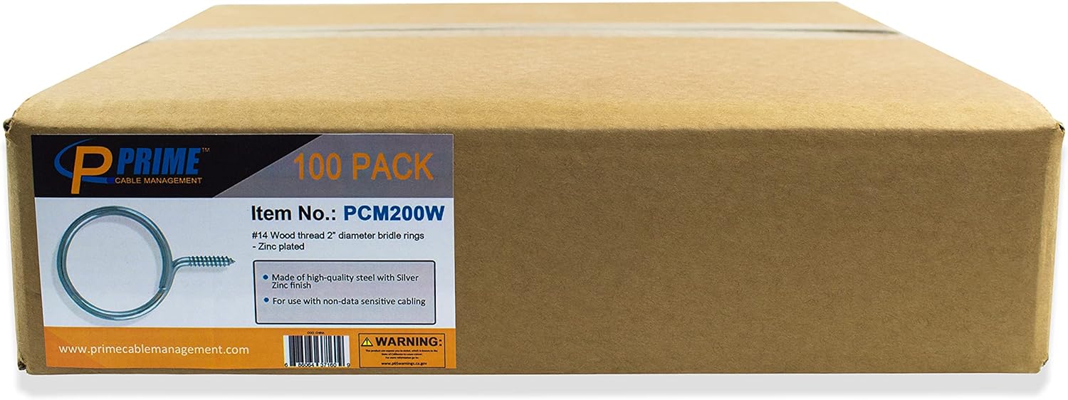 Cable & Wire Support Heavy Duty 1 1/4 Threaded Bridle Rings Wood Screw ...